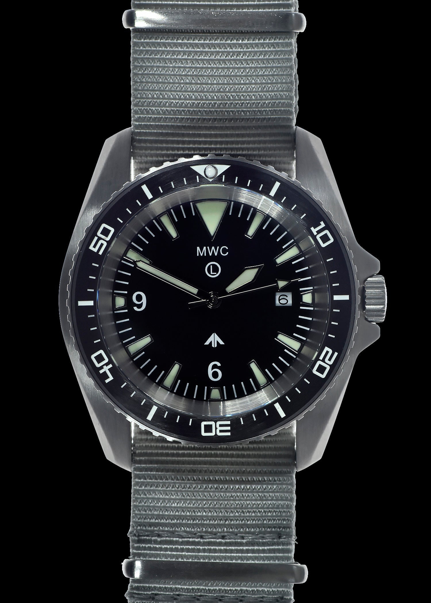 MWC Military Divers Watch in Stainless Steel Case with Sapphire Crysta ...