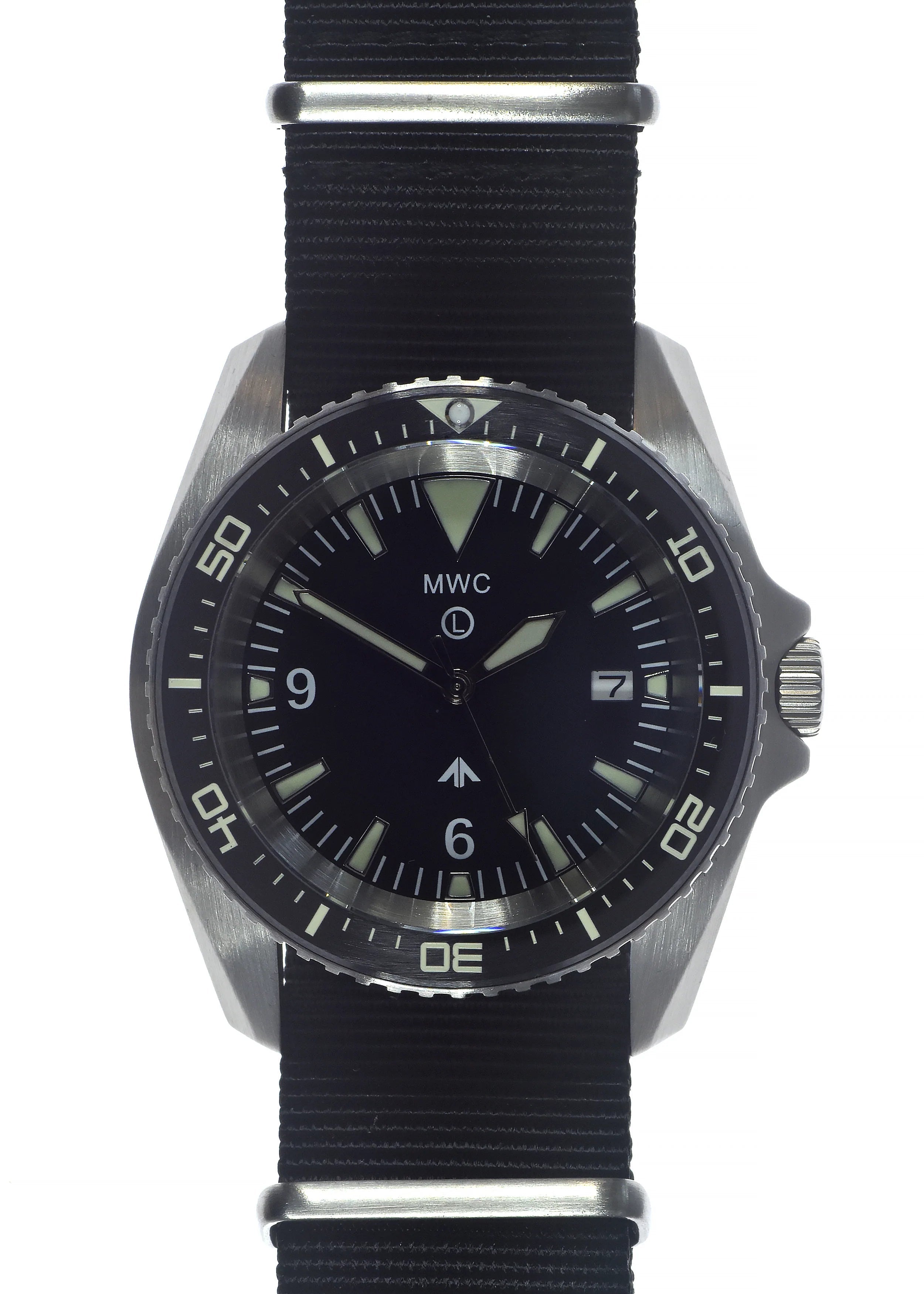 MWC Military Divers Watch in Stainless Steel Case with Sapphire Crysta ...